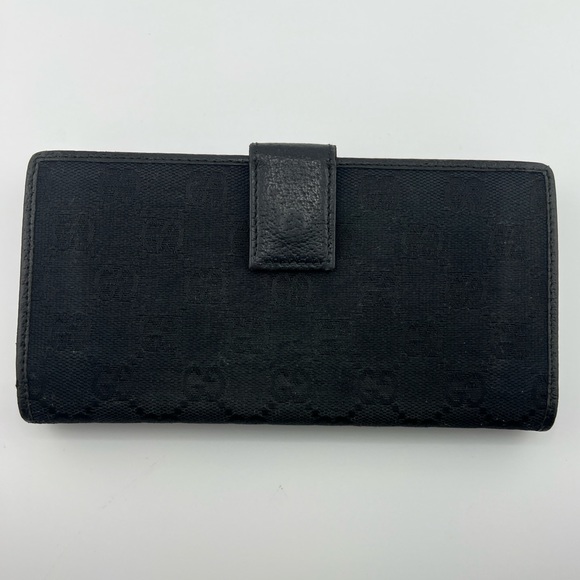 Bags | Gucci Vintage Black Cloth Wallet 112715 2888 | Poshmark